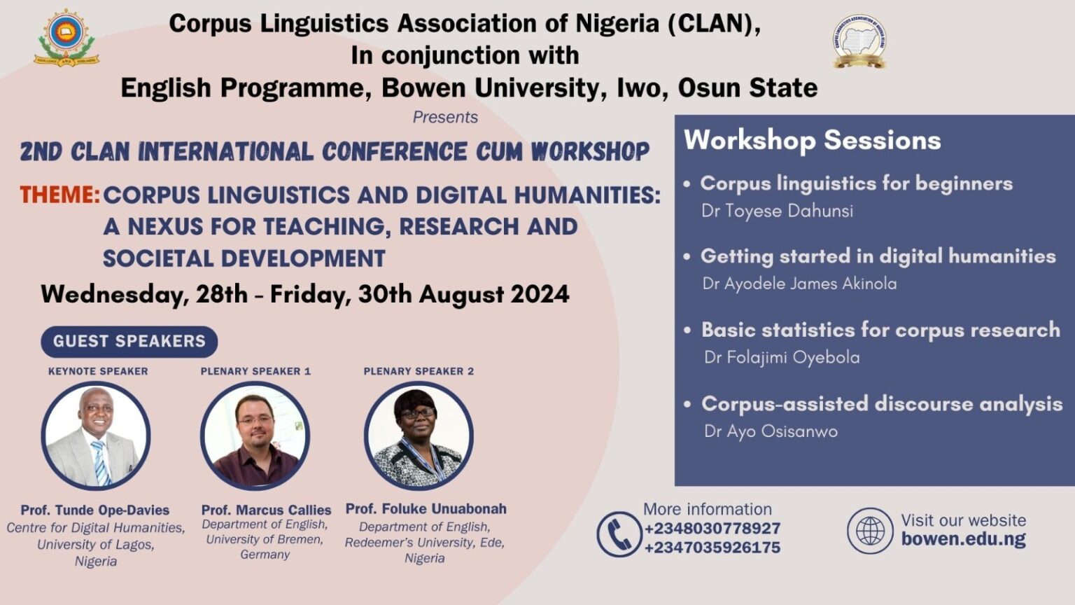 Corpus Linguistics Association of Nigeria – CLAN